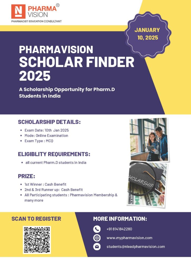 Pharmavision Scholar Finder 2025 - My Pharma Vision